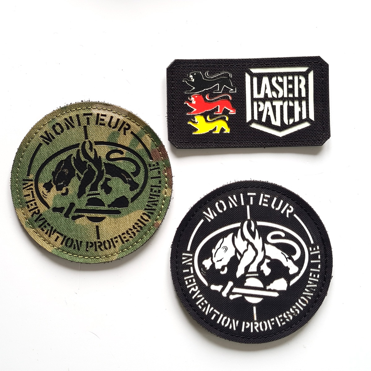 Lasercut Moniteur d'Intervention Professionnelle (MIP) mit Patch mit