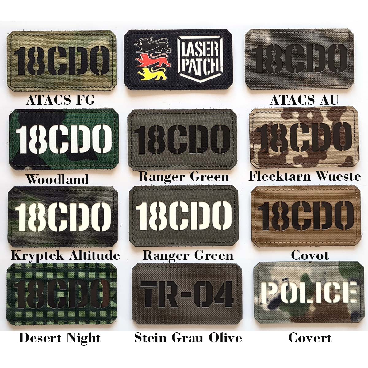 Individuelles Callsign Namenband Patch mit Klett
