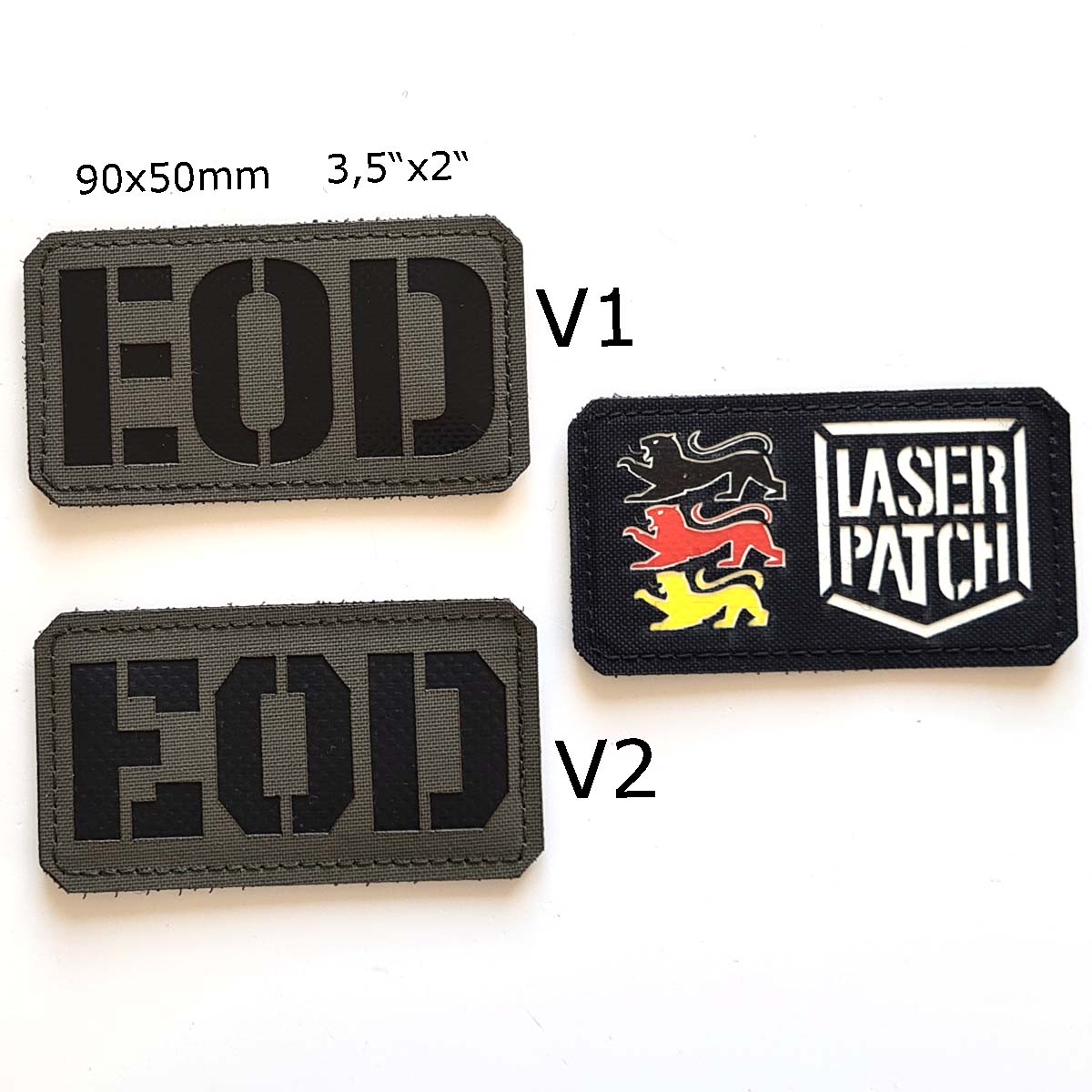 EOD - Explosive Ordnance Disposal - Lasercut mit Patch mit Klett